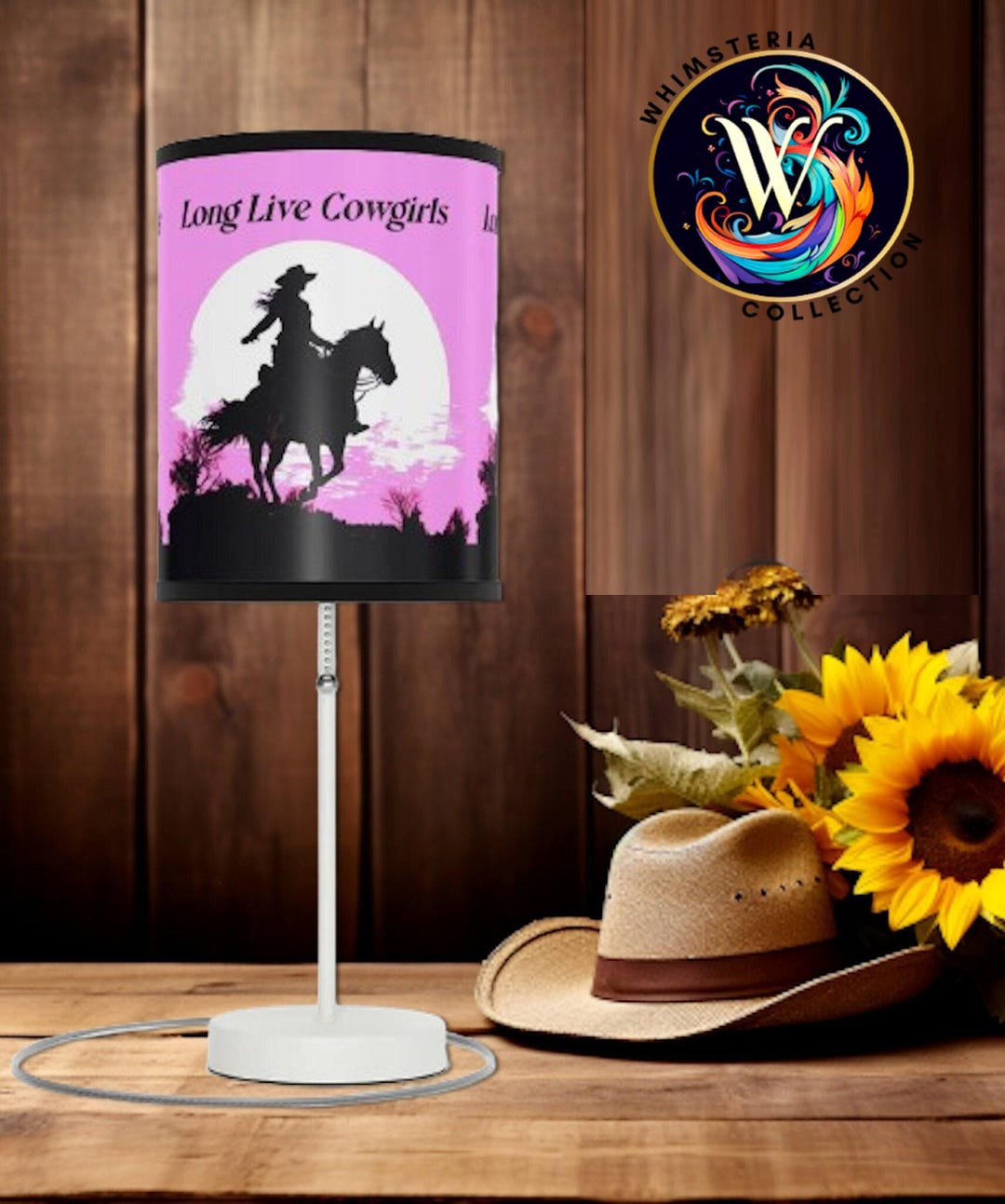 Cowgirl Table Lamp, Horse Lover Desk Lamp, Kids Western Lamp, Kids Room ...