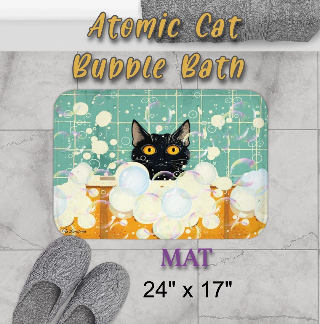 Atomic Cat Bubble Bath Mat, Atomic Cat Bubble Bath Shower Mat, Atomic ...
