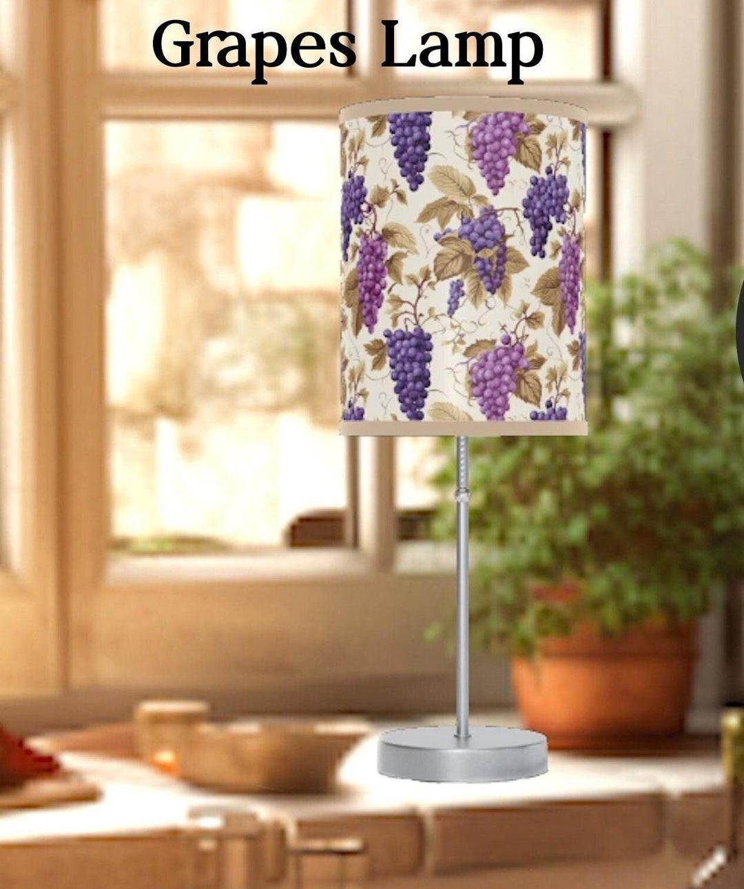Table Lamps, Barware Grape Lamp, Farmhouse Winery Decor, Grand ...