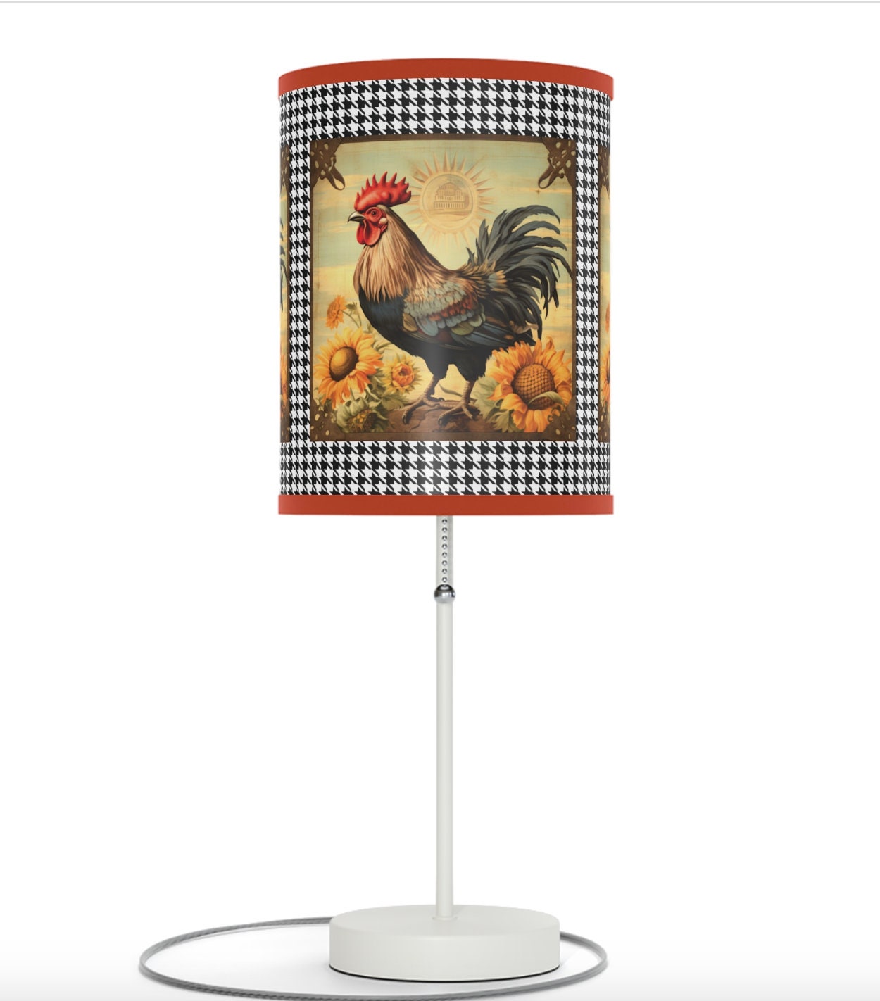 French Country Rooster Table Lamp on Stand, French Country Home Decor ...