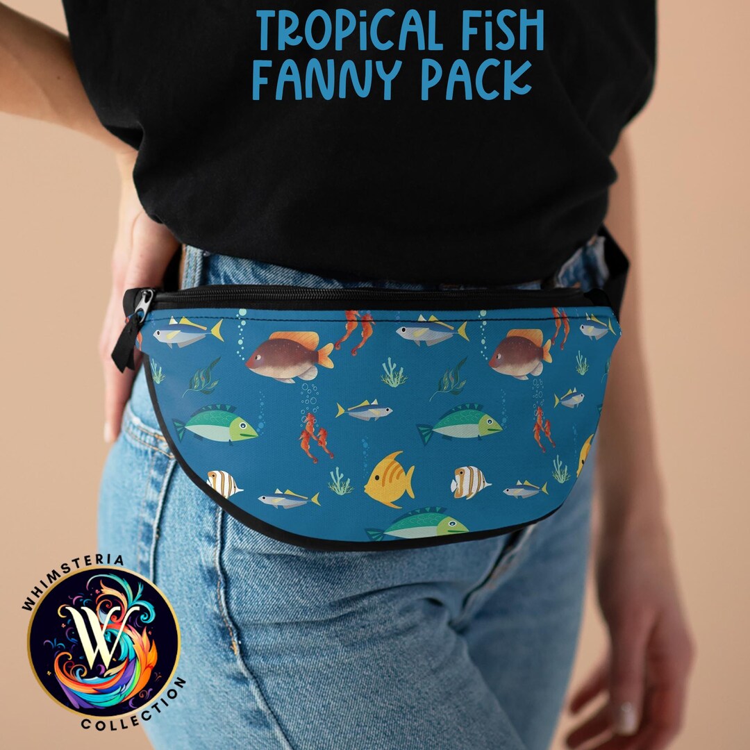 Fanny Pack, Colorful Fish Under the Sea Theme Waist Bag, Fun Ocean ...