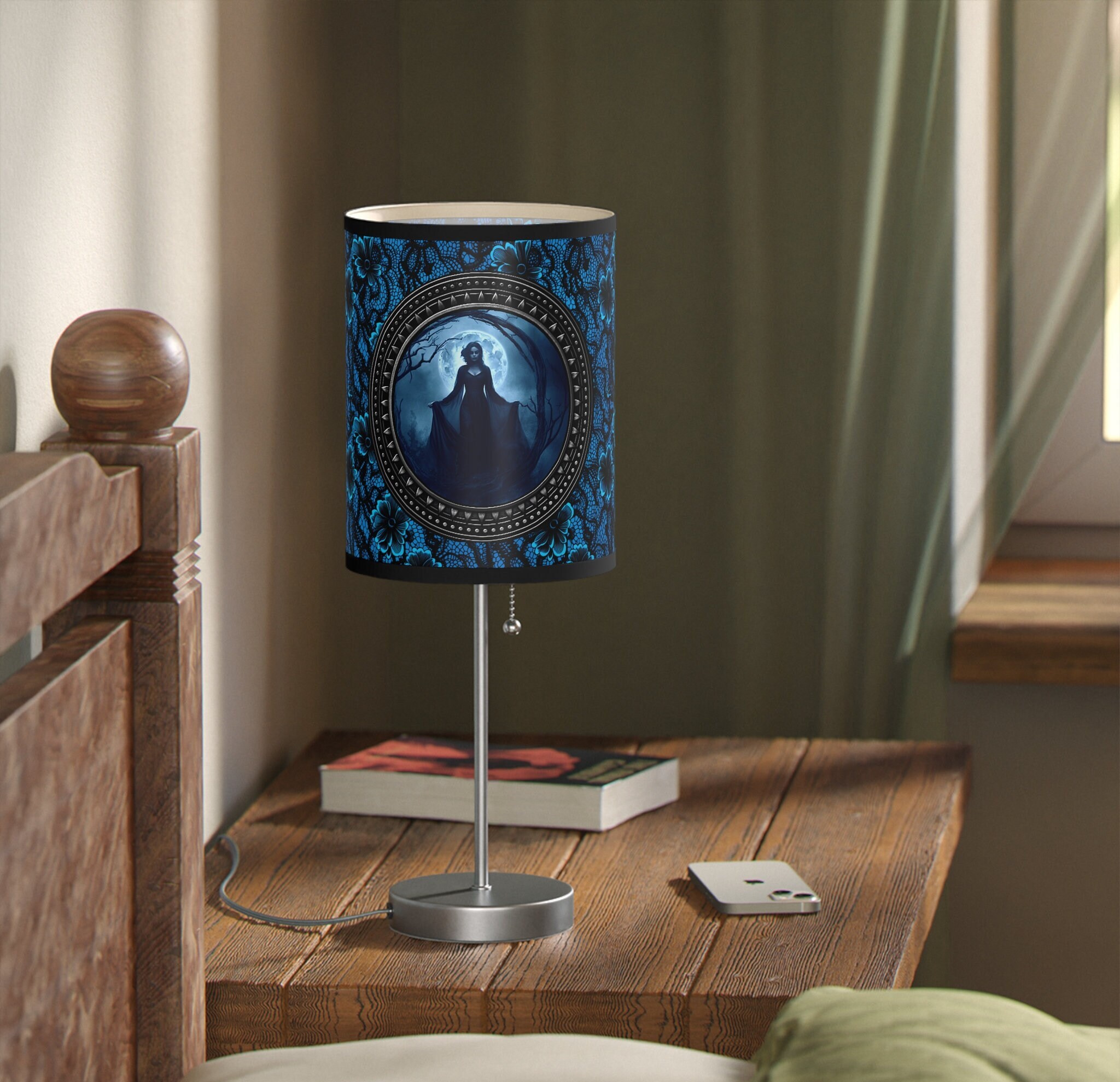 Gothic Moon Lamp, Goth Decorative Lamp, Goth Desk Decor, Fairycore ...