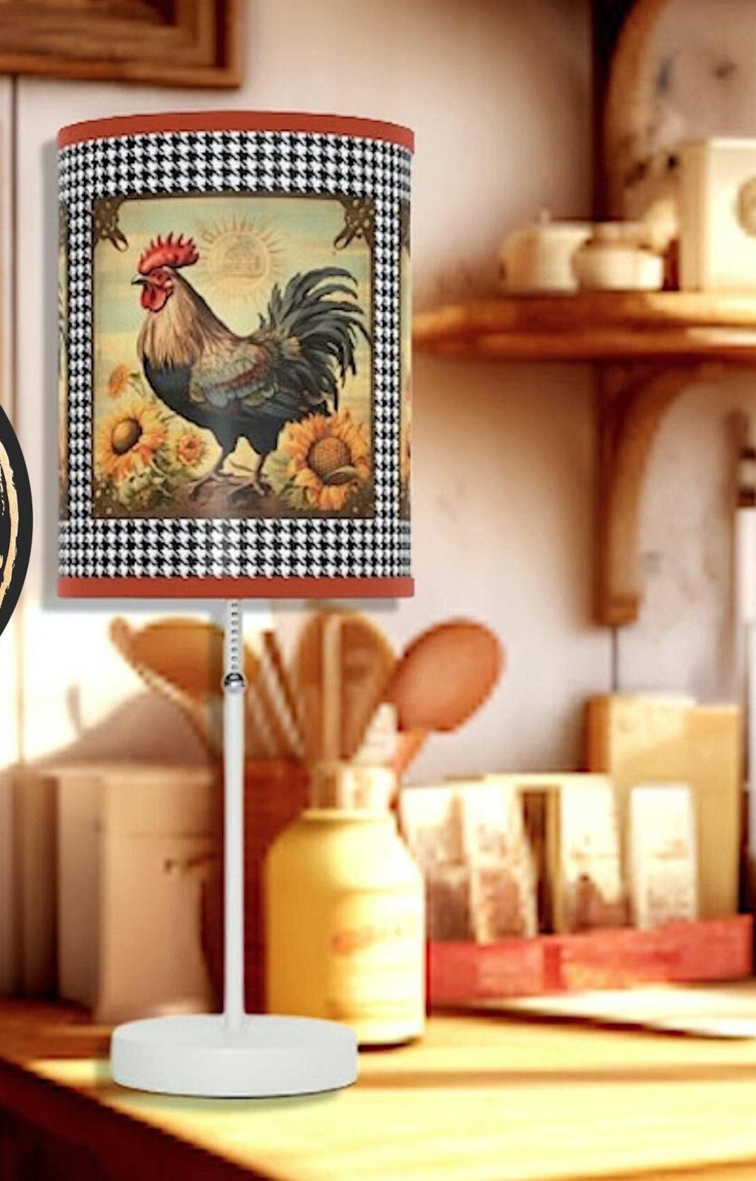 Roosters French Country Table Lamp, Rooster Lamps, Country Farmhouse ...