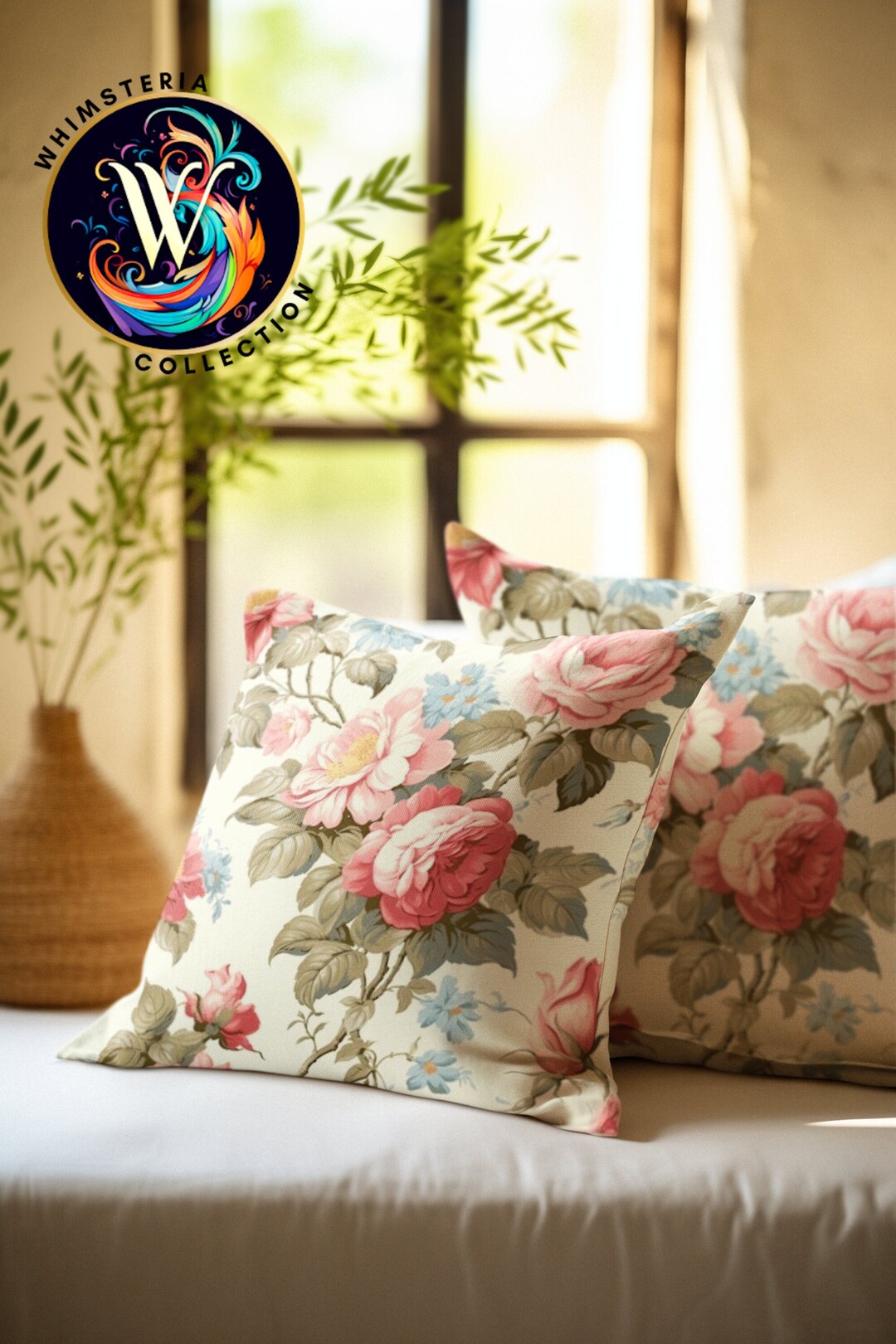 Shabby Chic Rose Pillow: French Country Floral Accent - Etsy