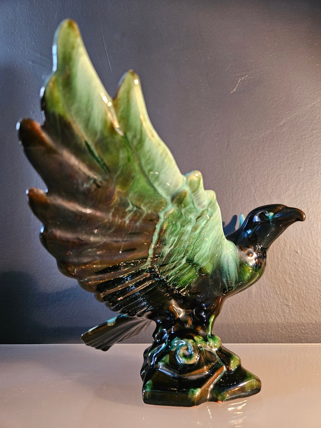 Blue Mountain Pottery Bald Eagle Green Glaze - Etsy