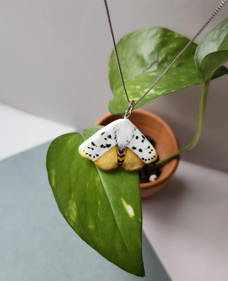 Salt Marsh Moth Charm - Etsy
