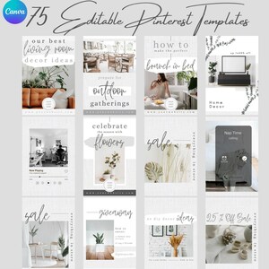 75 Editable Pinterest Templates - Etsy