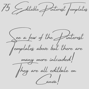 75 Editable Pinterest Templates - Etsy