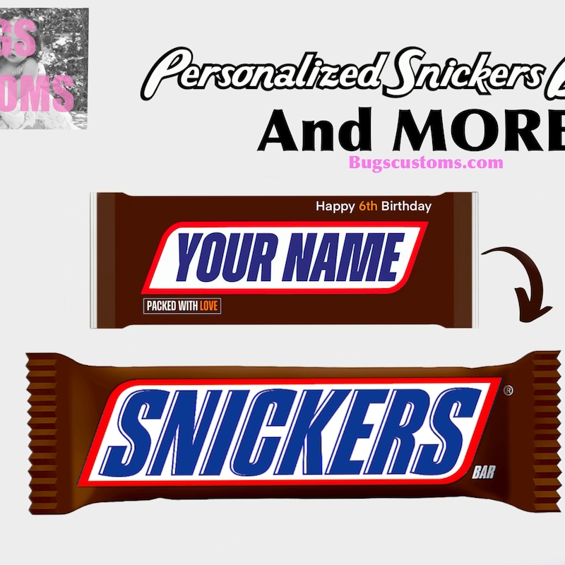 Custom Candy Wrappers - Etsy