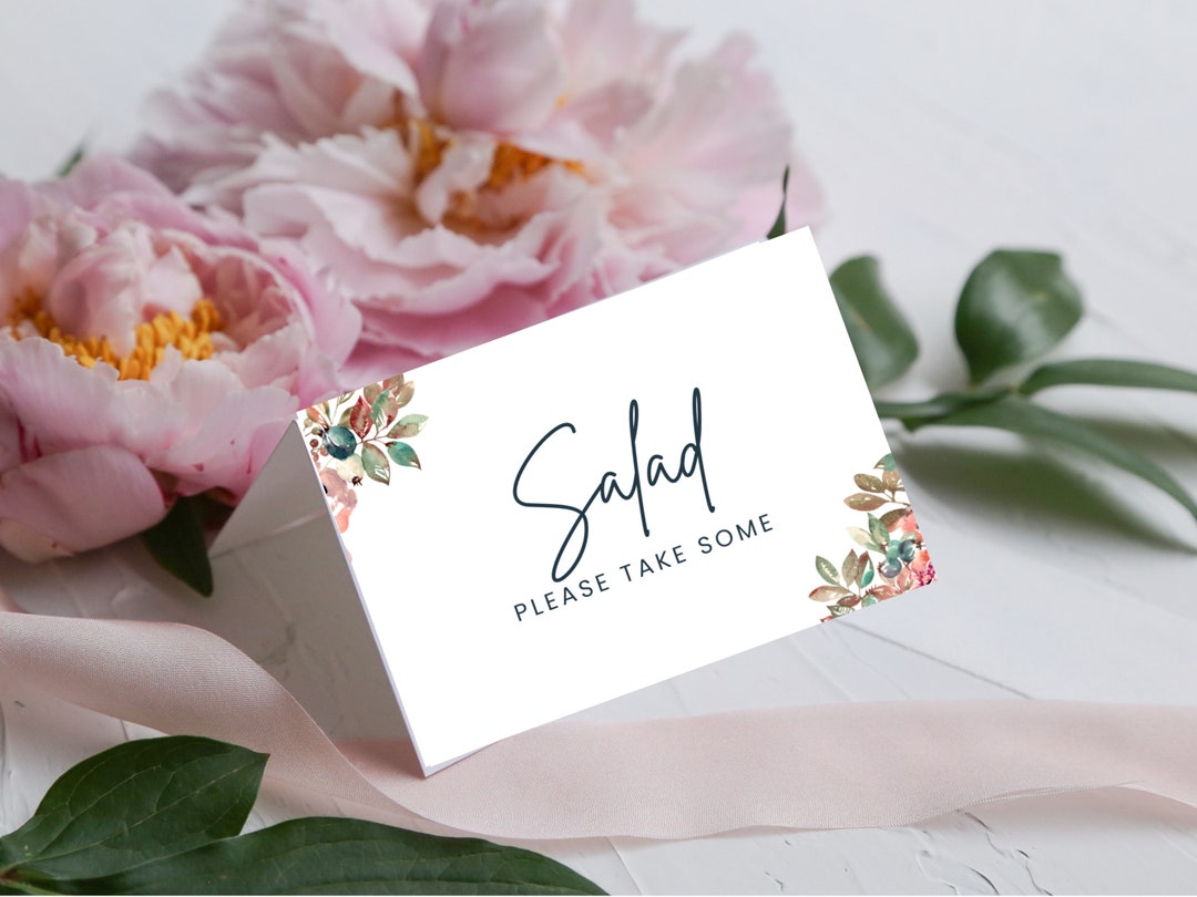 Modern Buffet Card Template Buffet Cards Minimalist Wedding - Etsy