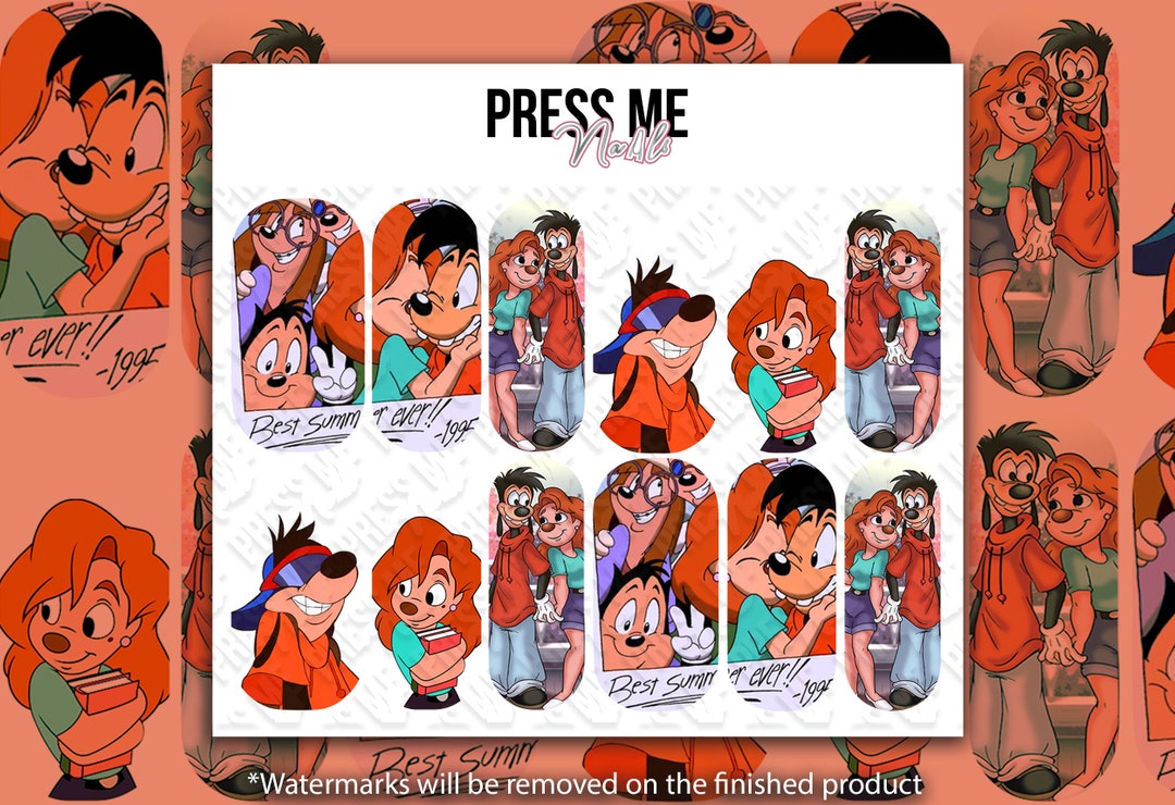 Max & Roxanne Waterslide Nail Decals L Nail Wraps L Nail Strips L Water ...