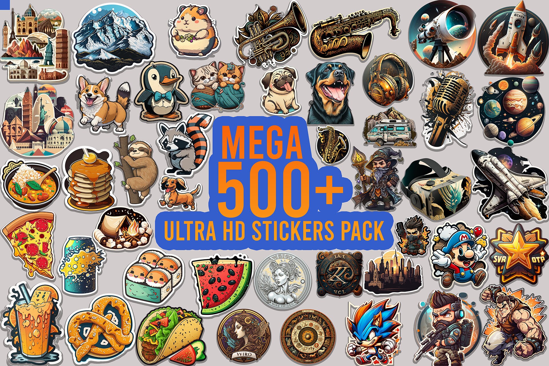 Ultimate Digital Sticker Bundle PNG Sticker Bundle Printable - Etsy