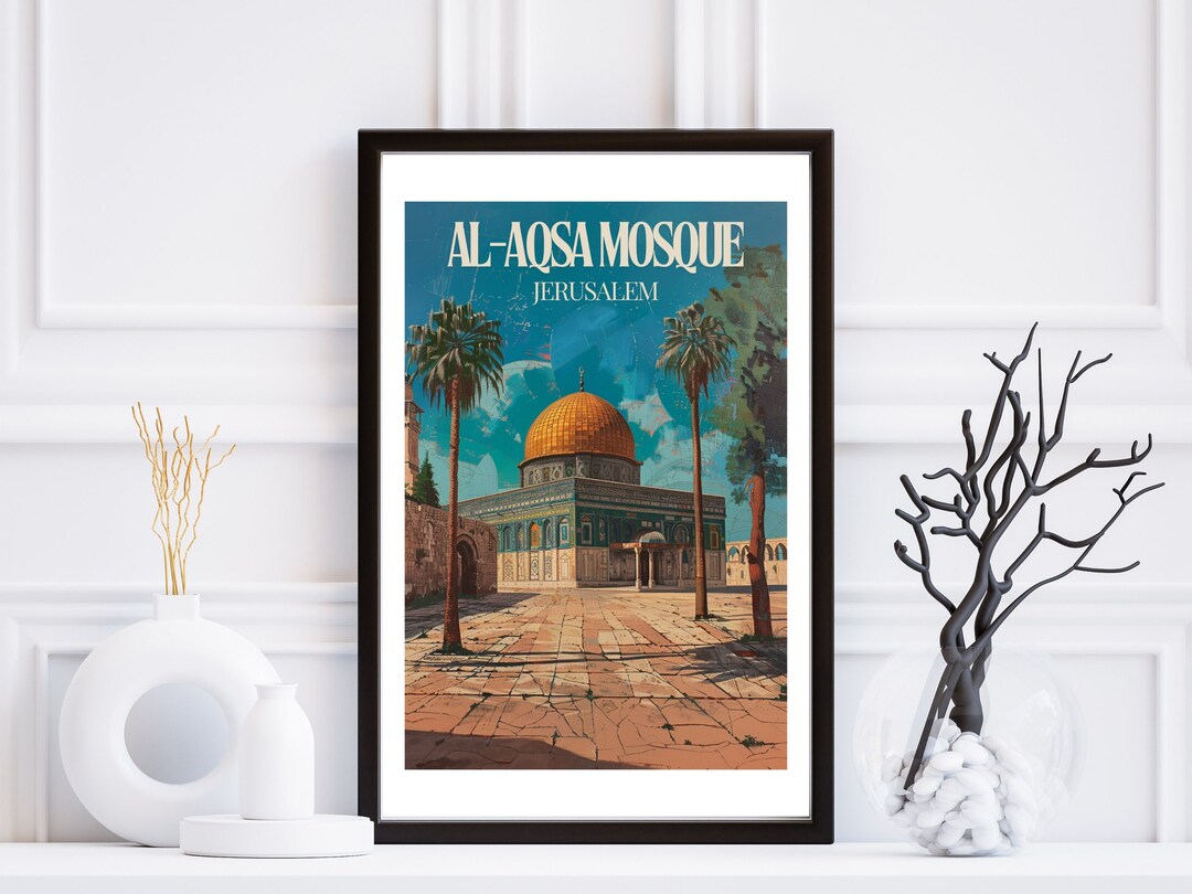 Al-aqsa Mosque Wall Art, Holy Mosque Al-aqsa Wall Art Print, Palestine ...