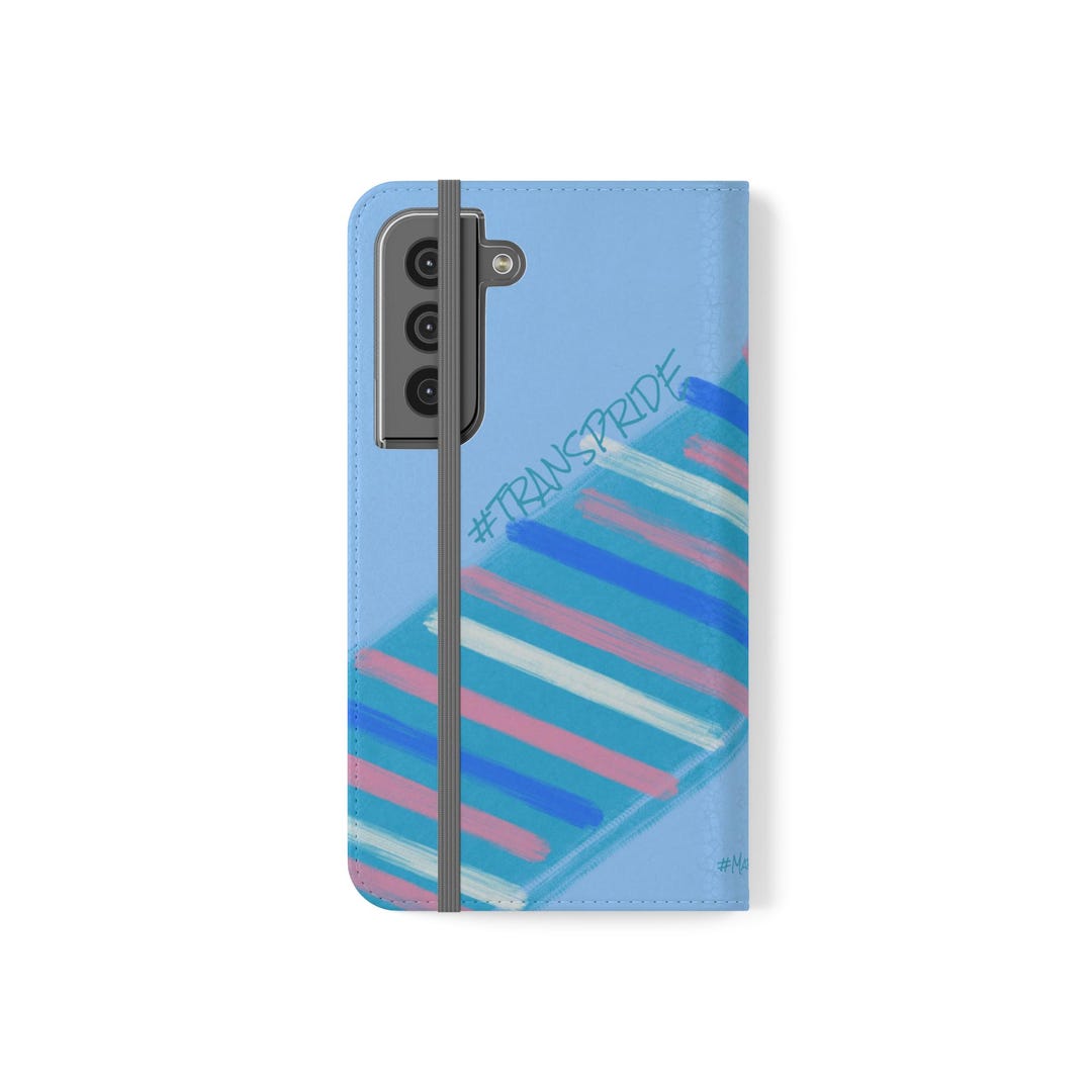 Faux Vegan Leather Transgender Pride Flag Flip Phone Cases - Etsy