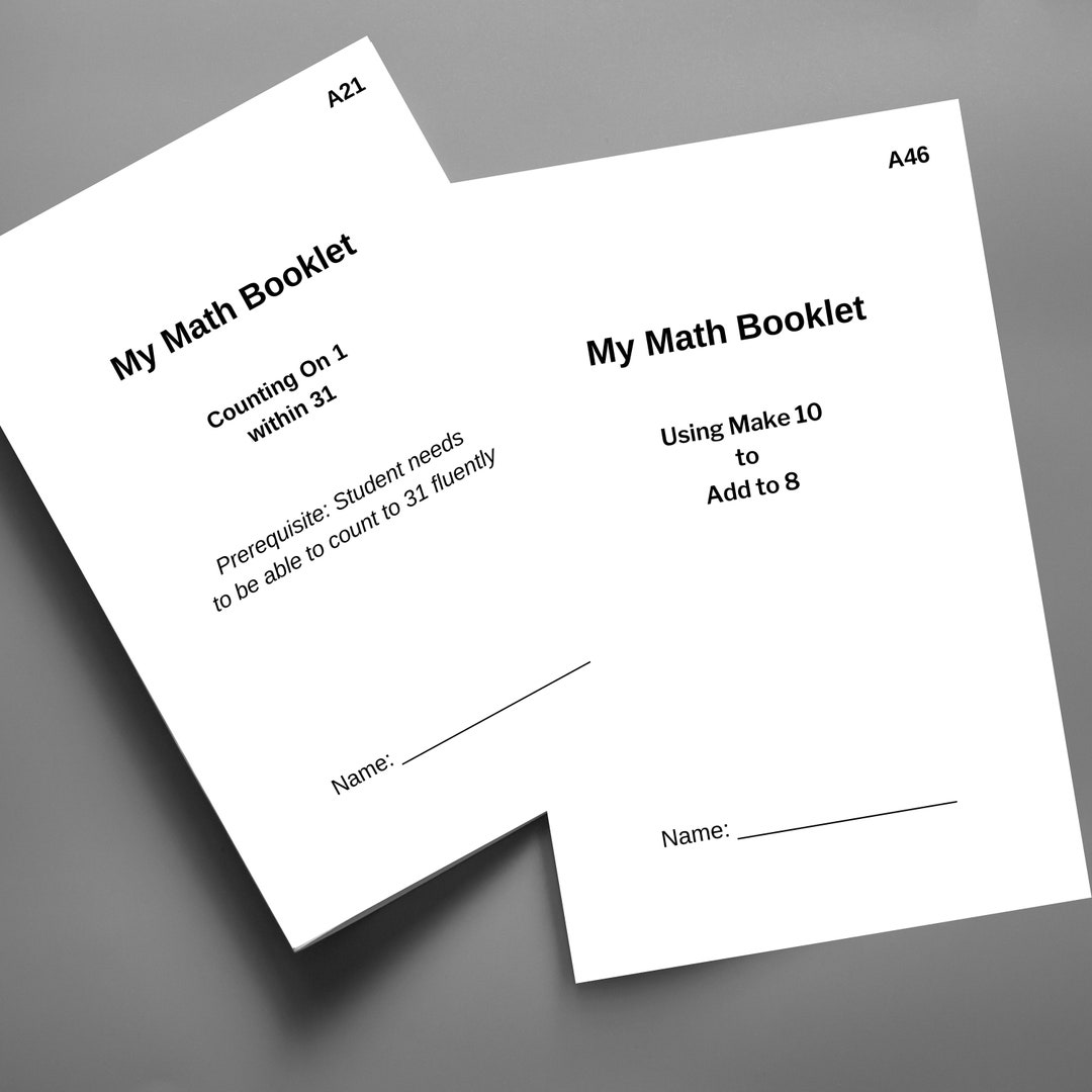 1st Grade Math Booklets / 30 Printable Booklets / Fact Fluency ...