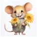 4 Watercolor Woodland Forest Mouse Images, .PNG File, Baby Room Art ...