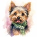 4 Watercolor Male Yorkie Images, .PNG File, Dog Art, Nursery Art, Wall ...