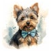 4 Watercolor Male Yorkie Images, .PNG File, Dog Art, Nursery Art, Wall ...