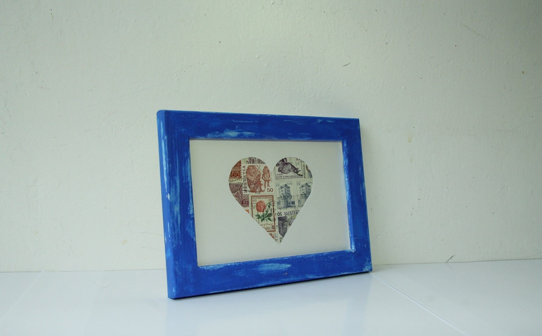 Custom Wooden Heart Photo Frame - Romantic Personalized Gift - Vintage ...