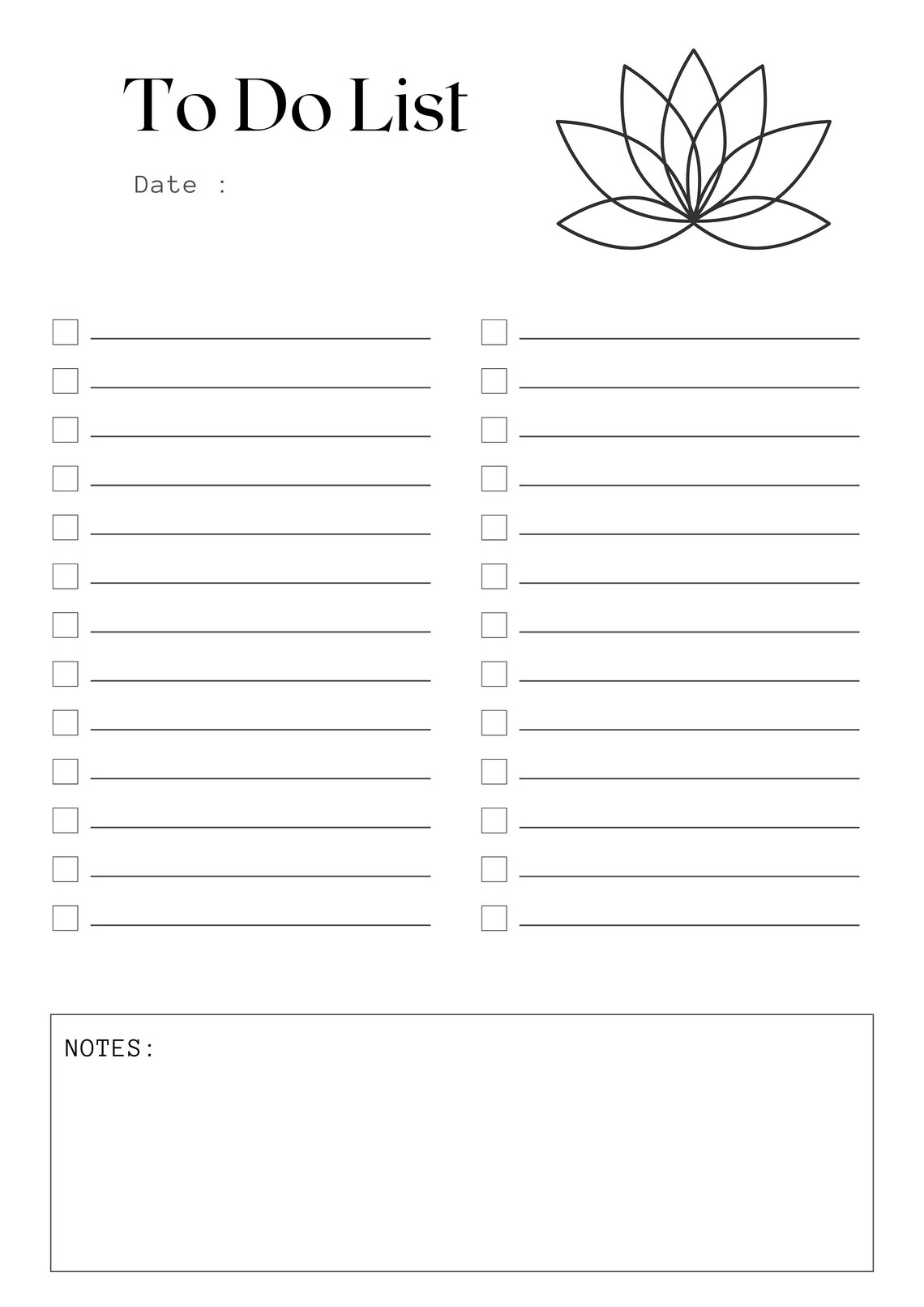 Minimalist to Do List, Printable List, Task List, to Do Lists Template ...