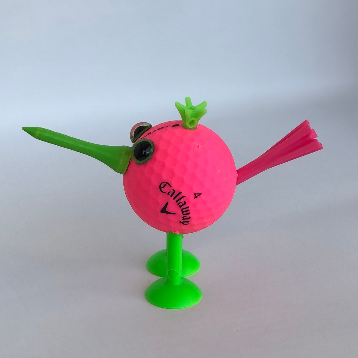 Golf Gift Birdie Golf Ball Ornament Pink and Green Gift - Etsy