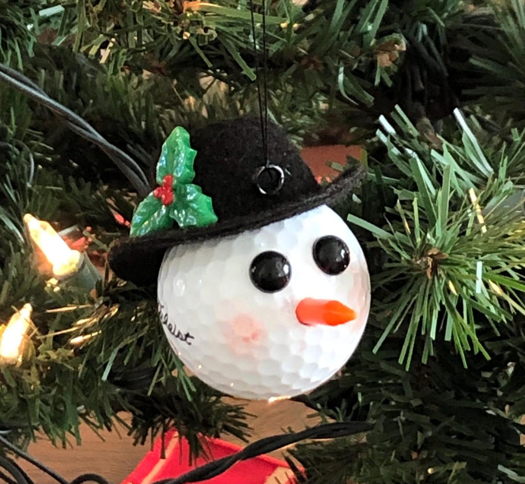 Buy Golf Gift Snowman Golf Ball Christmas Ornament, Upcycled Online in ...