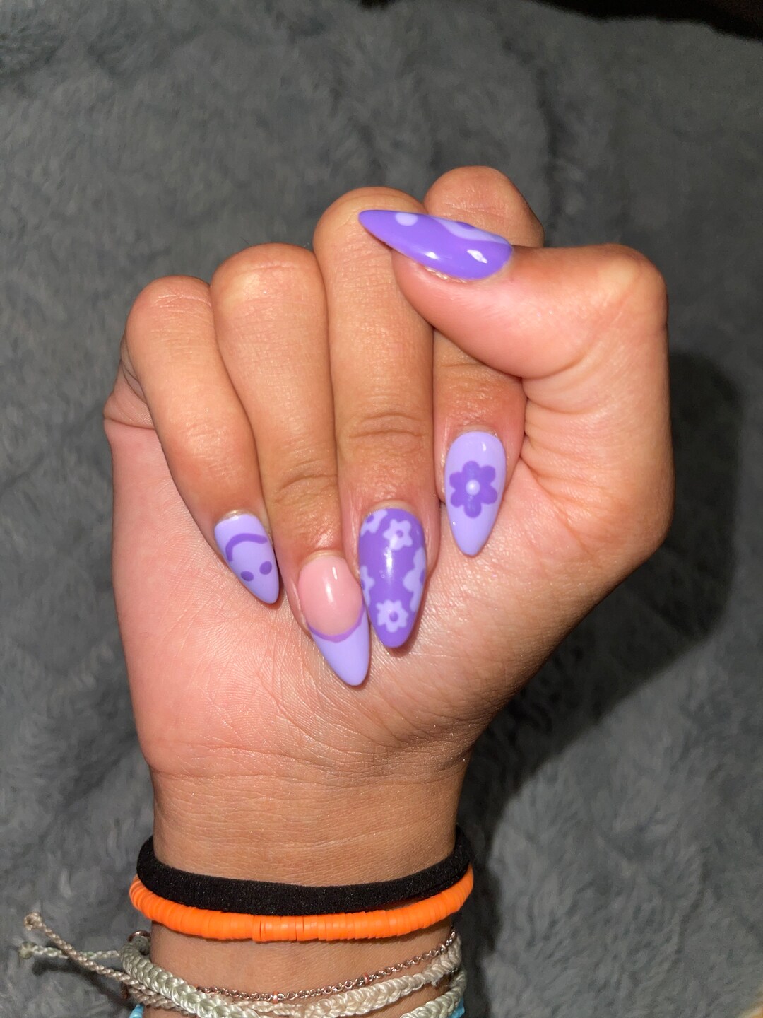 Purple Smiley Flowers - Etsy