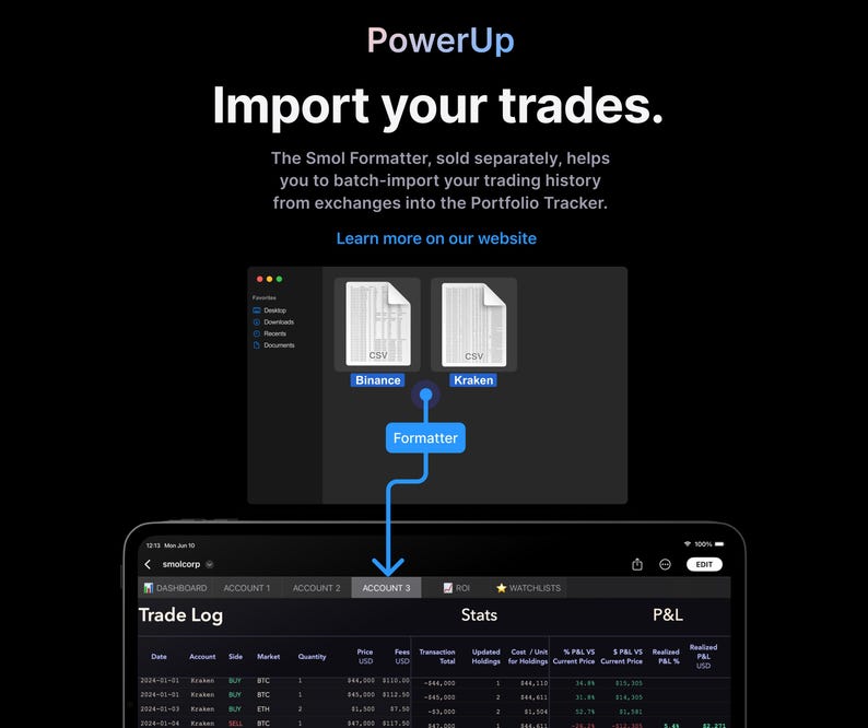 Multi-account Portfolio Tracker: Crypto & Stocks Spreadsheet for Apple ...