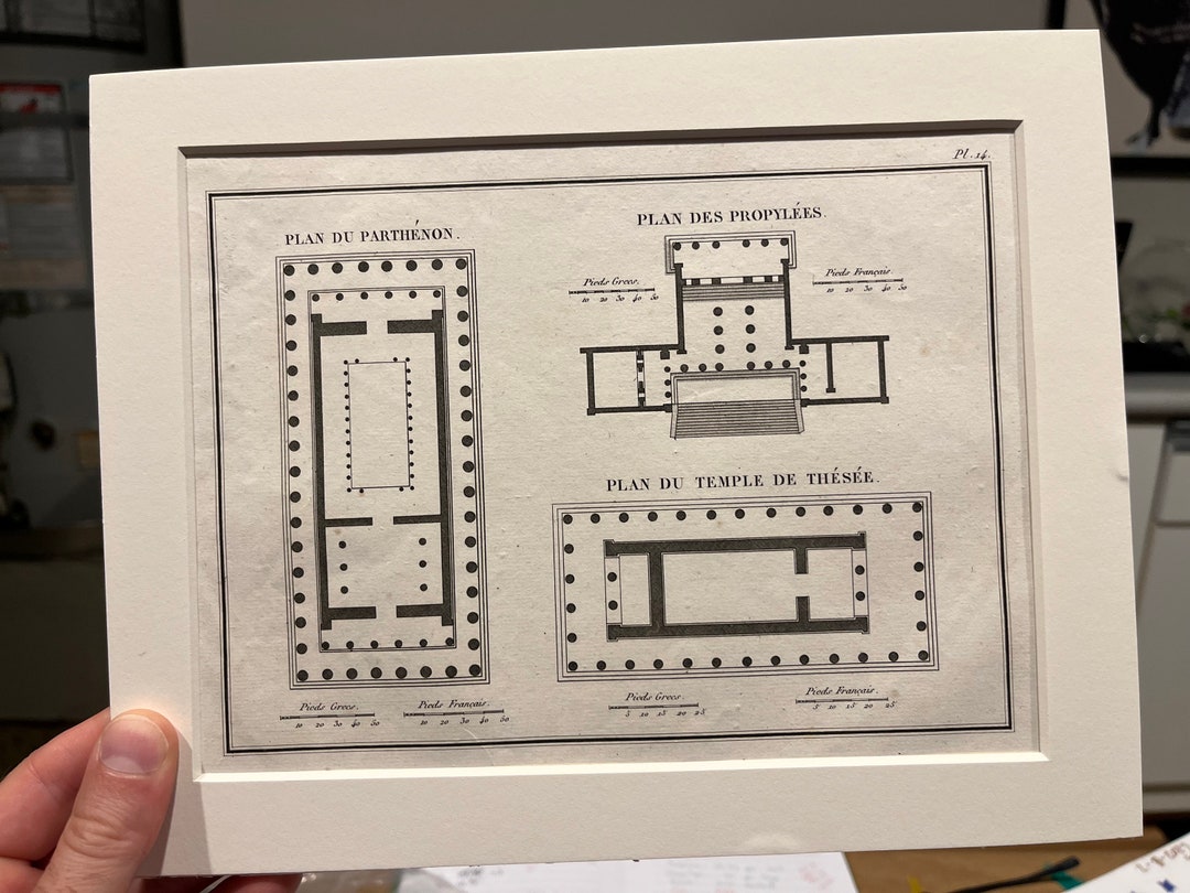 Original Print of Layout of Parthenon (1824) - Etsy