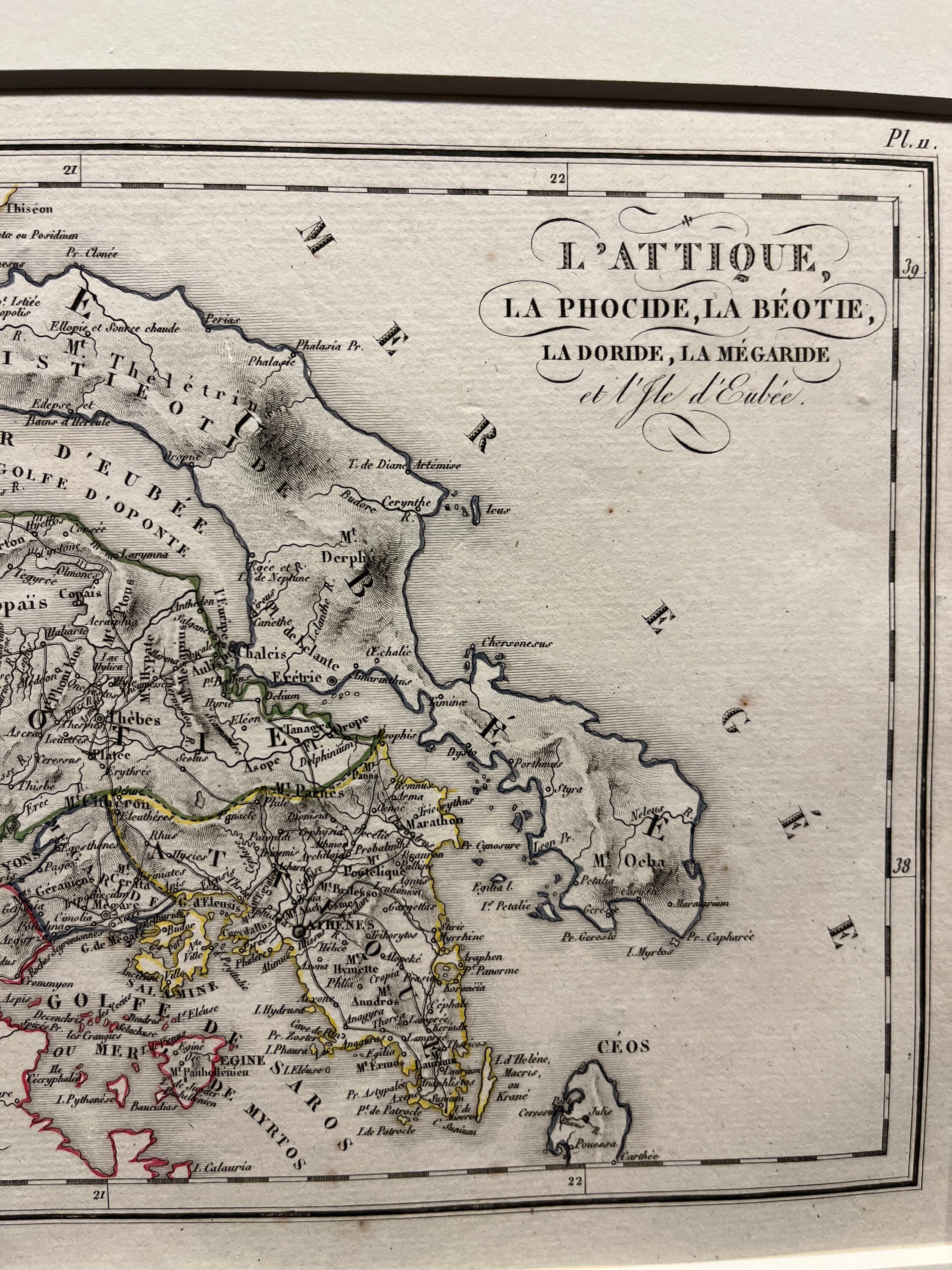 Original Print of Map of Ancient Attica Boeotia and Phocis - Etsy