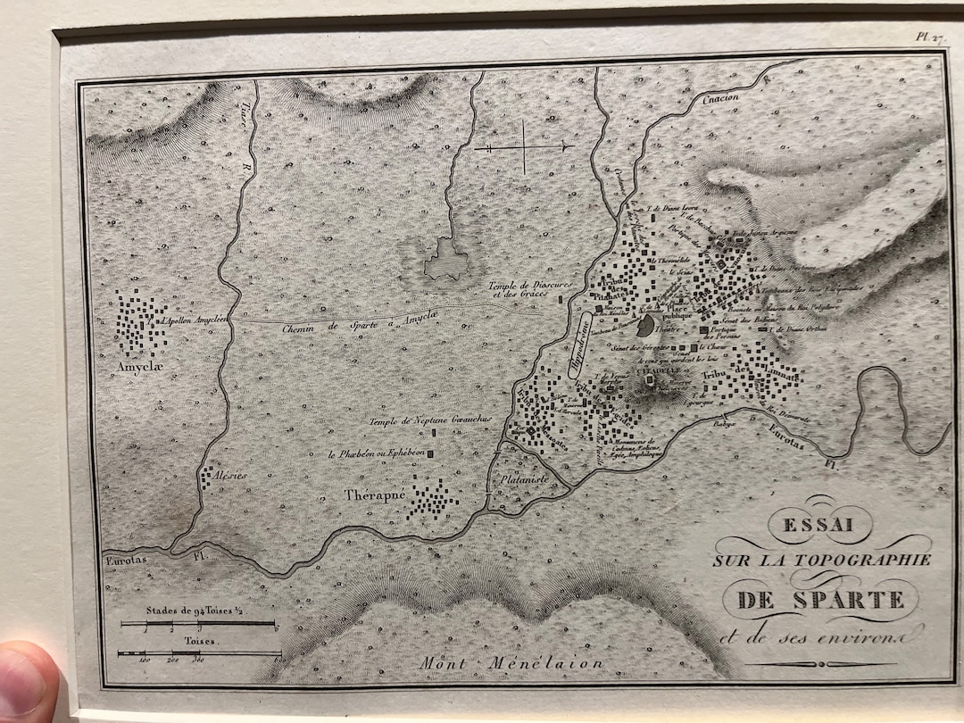 Original Print of Map of Ancient Sparta (1824) - Etsy