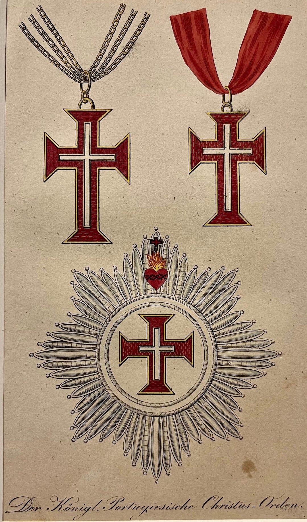 Portugual Order of Christ Print (1818) - Etsy