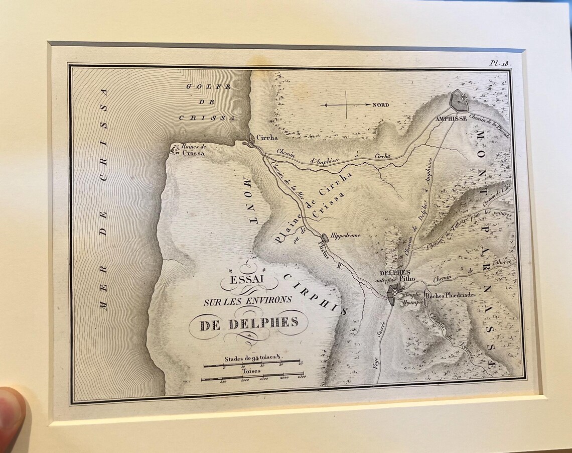 Original Print of Map of Delphi (1824) - Etsy