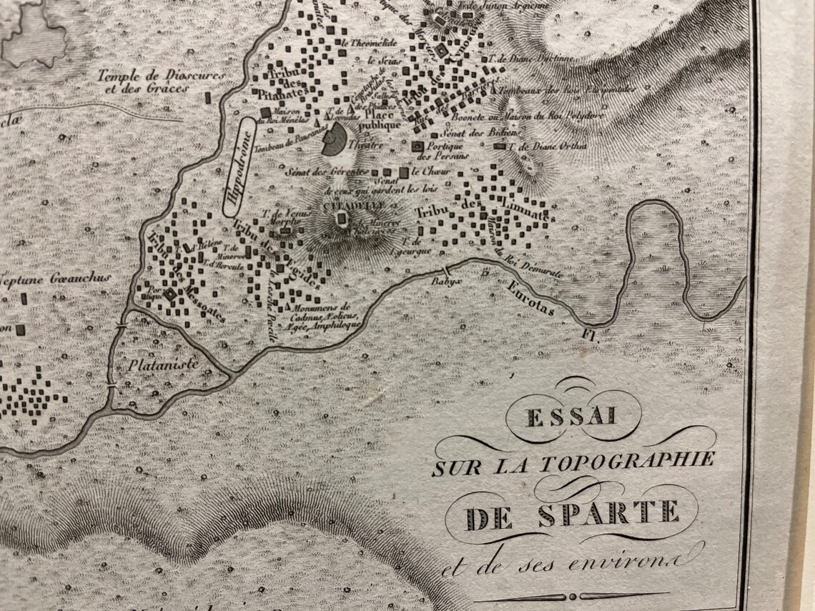 Original Print of Map of Ancient Sparta (1824) - Etsy
