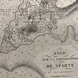 Original Print of Map of Ancient Sparta (1824) - Etsy