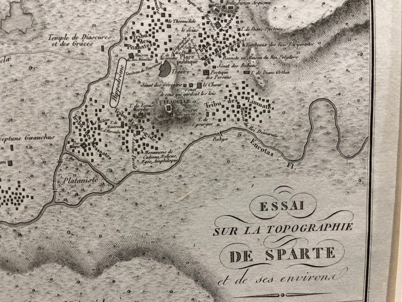 Original Print of Map of Ancient Sparta (1824) - Etsy
