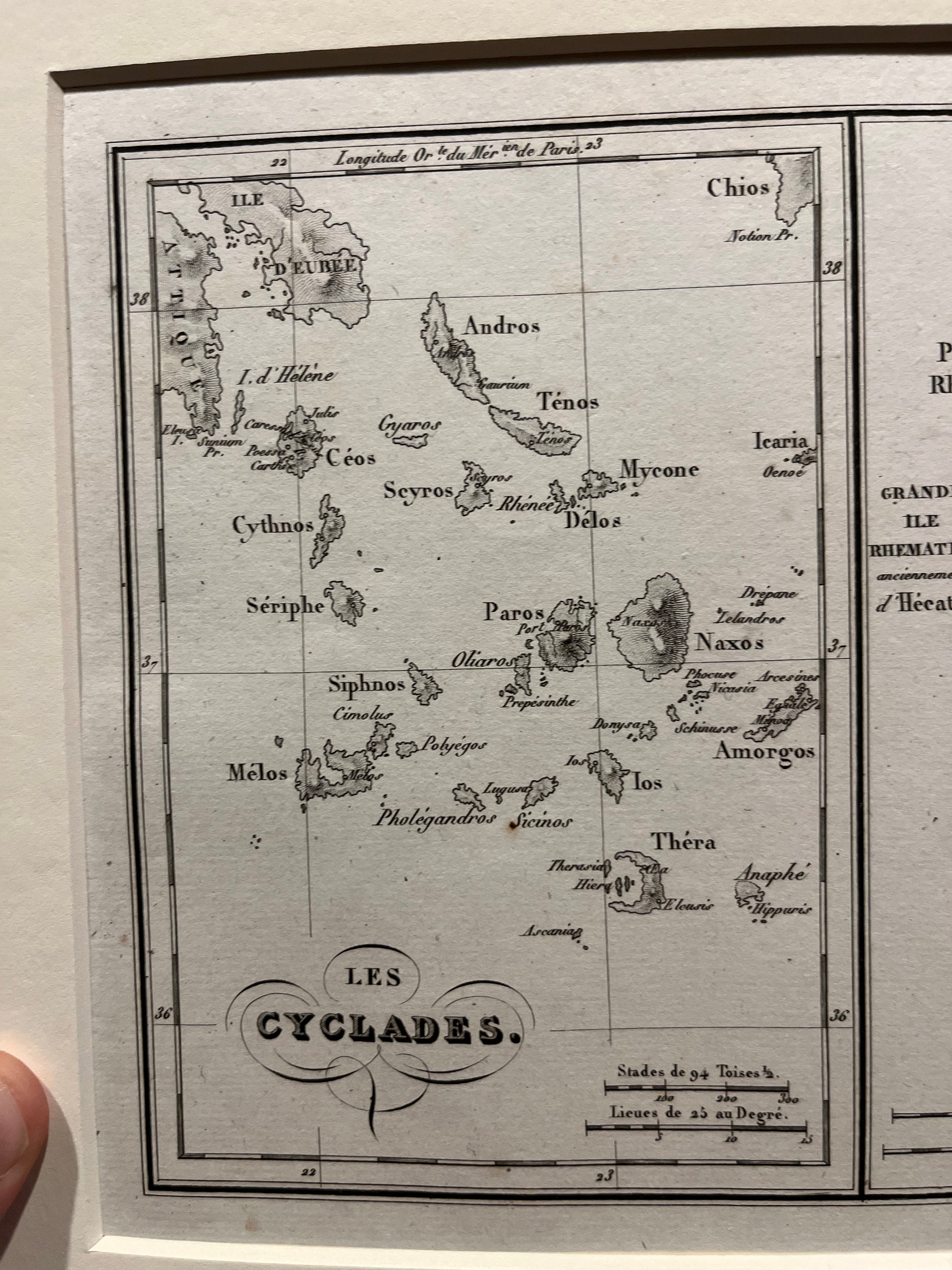Original Print of Map of Cyclades and Delos 1824 - Etsy