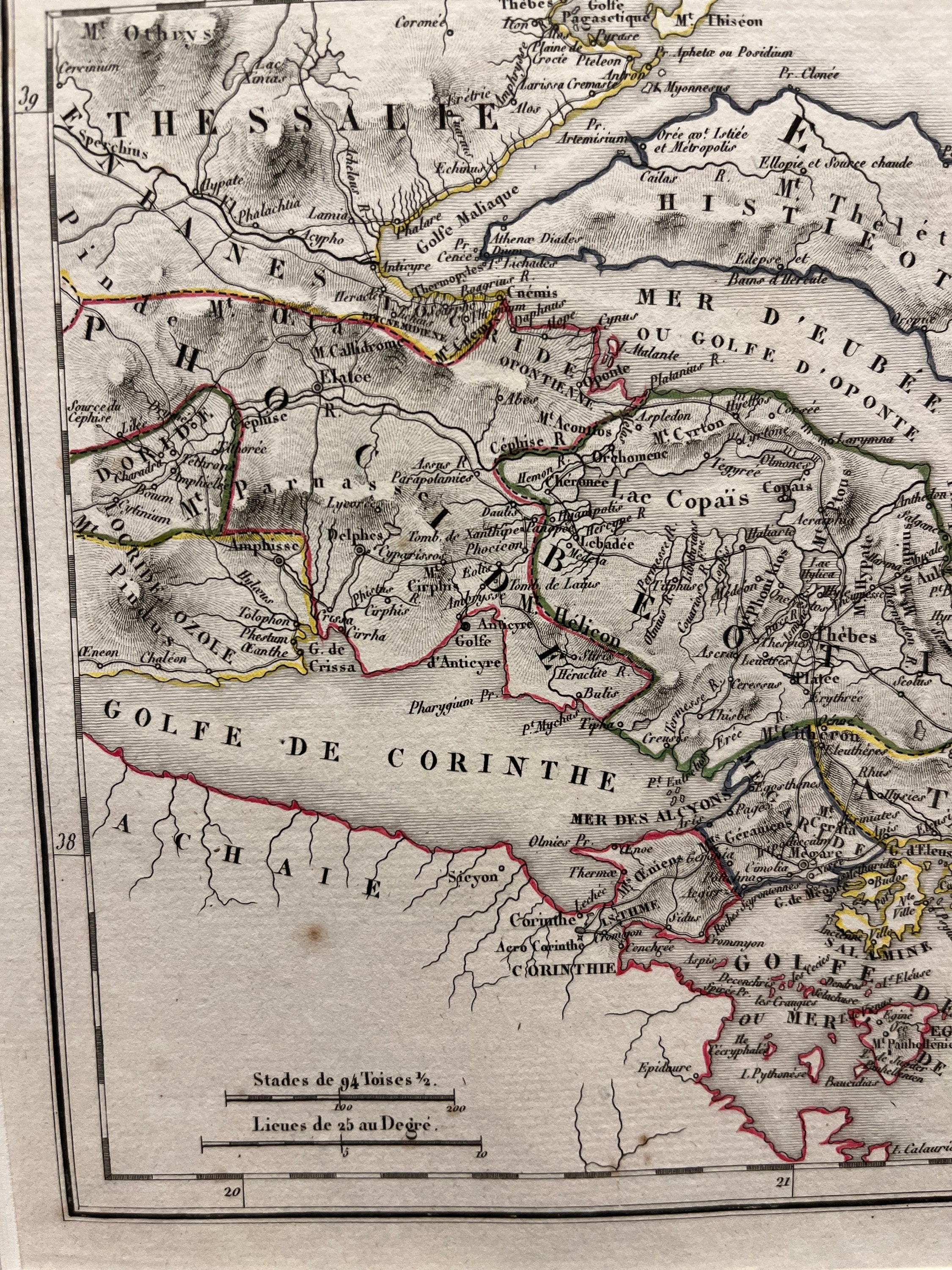 Original Print of Map of Ancient Attica Boeotia and Phocis - Etsy