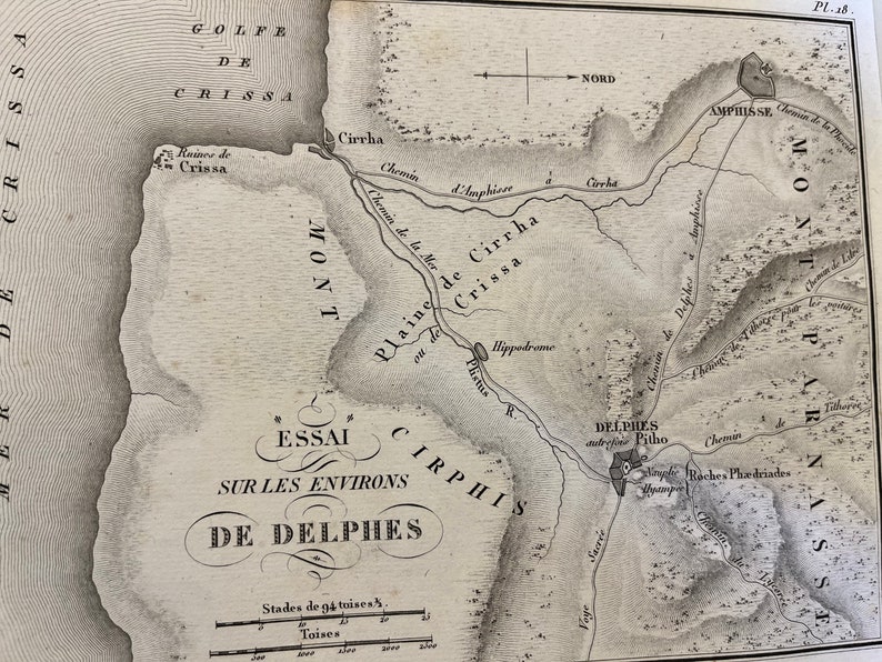 Original Print of Map of Delphi (1824) - Etsy