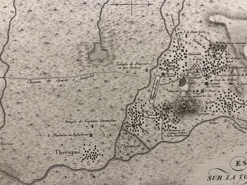 Original Print of Map of Ancient Sparta (1824) - Etsy
