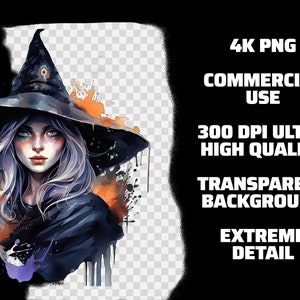 Halloween Witch PNG, Halloween PNG Bundle, Magic Witch Clipart, Witch ...