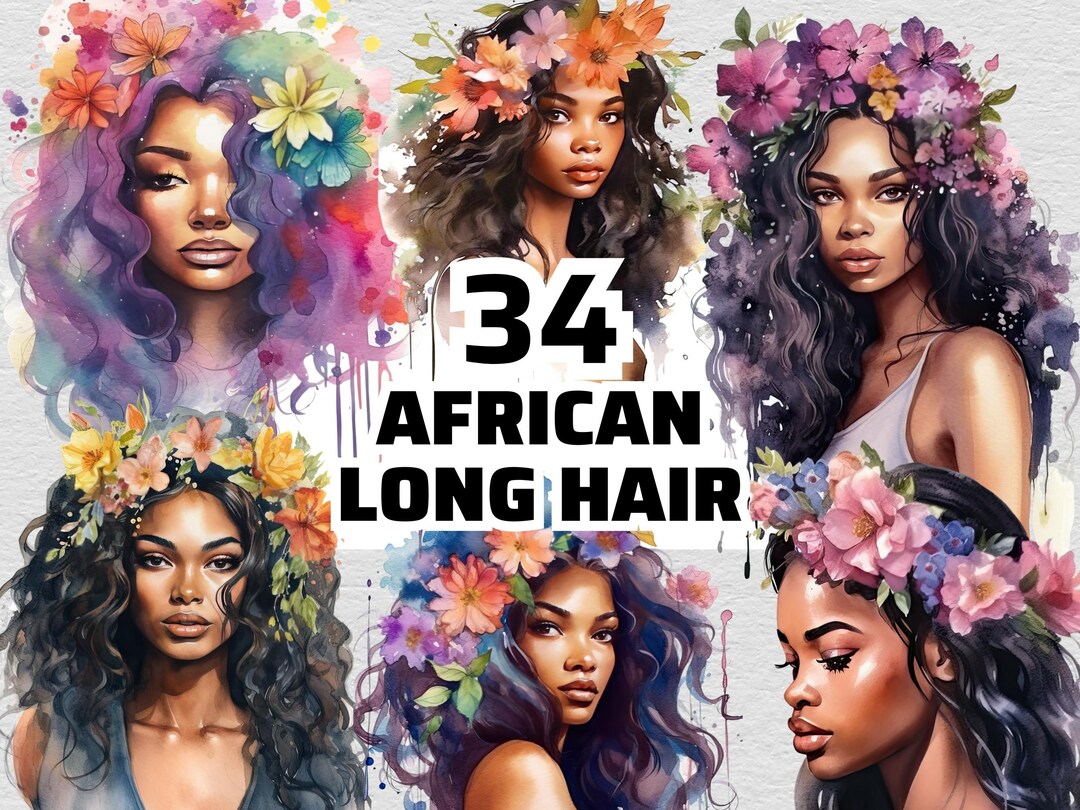 Black Girl Clipart, Fashion Girl Clipart, Woman Clipart, Beauty Clipart ...