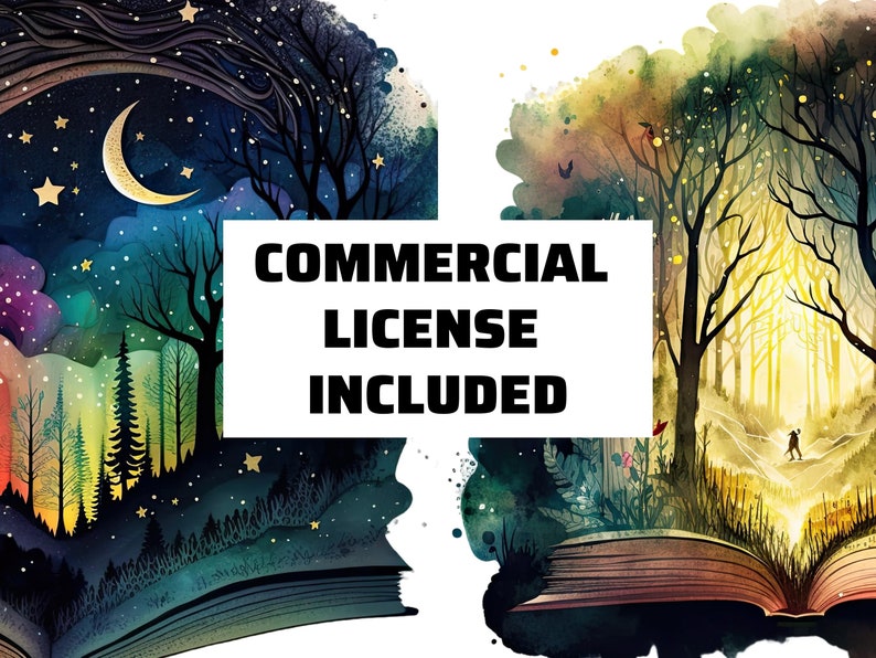 Fantasy Book PNG Magical Books PNG Watercolor Book Clipart - Etsy