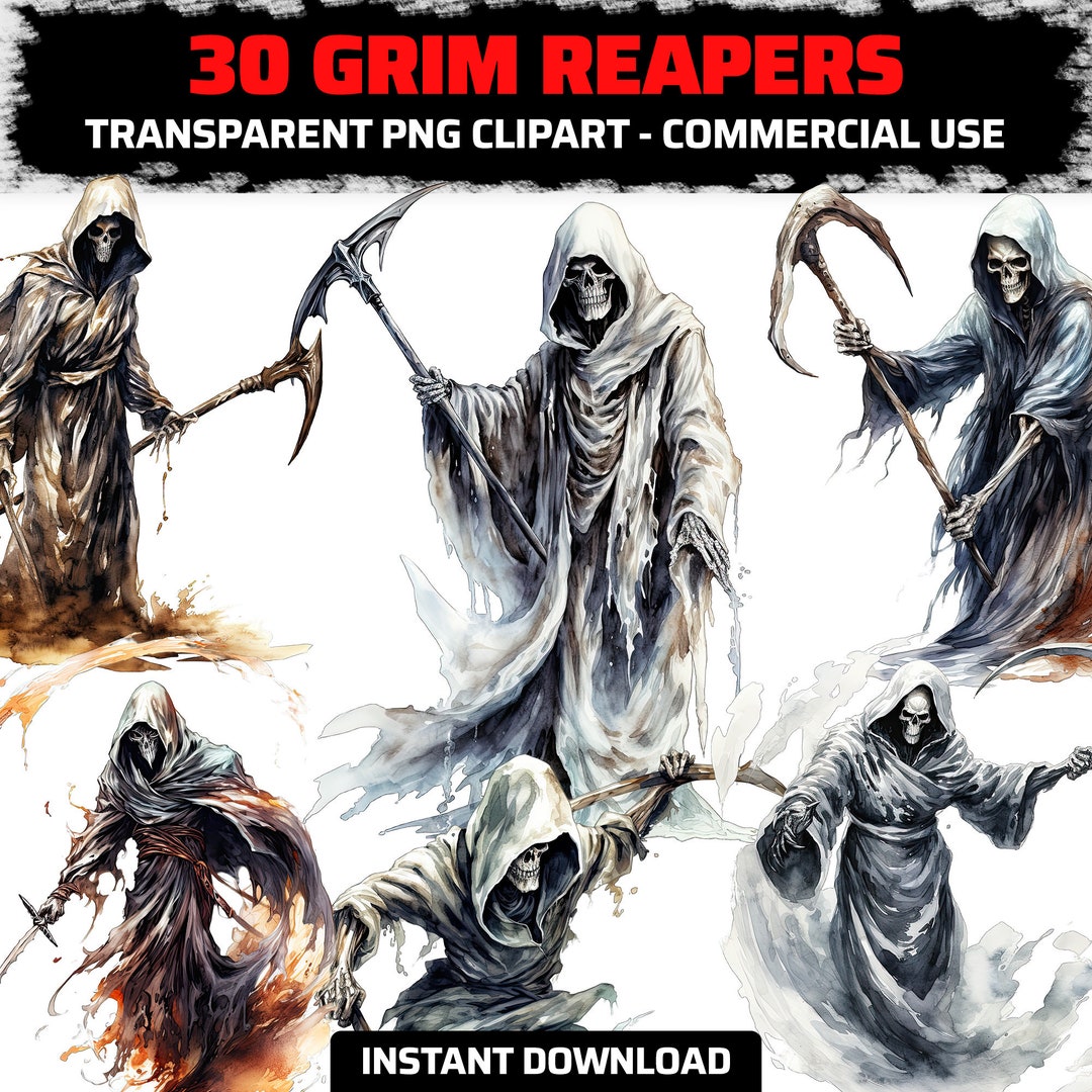 Grim Reaper PNG, Haunted Png, Haunted Clipart, Spooky PNG, Scary ...