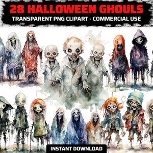 Spooky Graphics, Ghouls Halloween Png, Spooky PNG, Ghoul Clipart ...