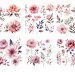 Dusty Pink Flower Clipart, Dusty Pink Floral Clipart, Dusty Pink Floral ...