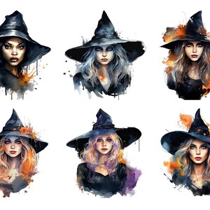 Halloween Witch PNG, Halloween PNG Bundle, Magic Witch Clipart, Witch ...