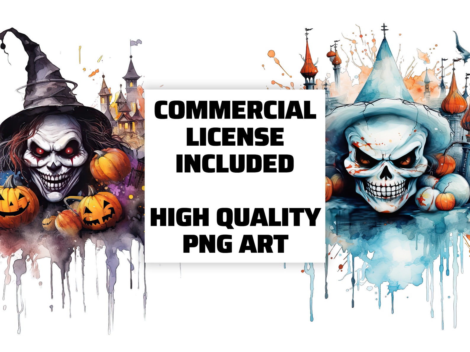 Haunted Clipart Spooky PNG Carnival Clipart Halloween PNG - Etsy