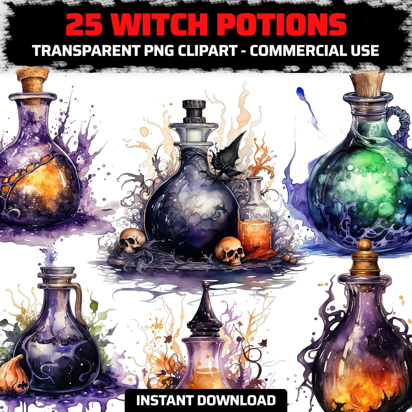 Witch Potion PNG Potion Clipart Magical Potion PNG - Etsy