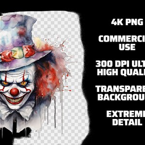 Scary Clowns PNG, Halloween Clown Clipart, Horror Clown PNG, Halloween ...